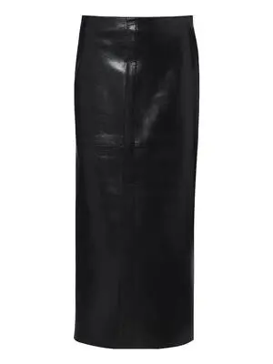 AGOLDE Hikson Leather-blend Pencil Skirt - Black