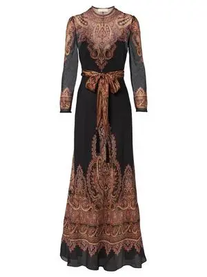 Zimmermann Ascent Paisley Linen And Silk Maxi Dress - Multicoloured