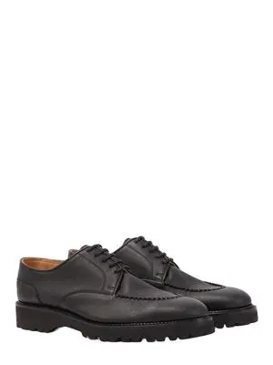 John Lobb Leather Derby Shoes - Black
