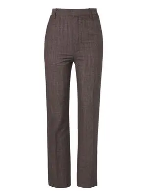 Victoria Beckham Pinstripe Straight Pants - Brown