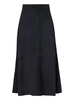 JOSEPH Helius Suede Midi Skirt - Blue