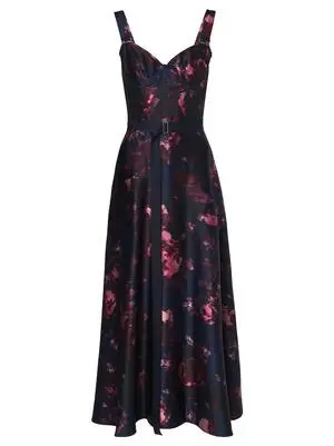 Erdem Belted Floral Bustier Dress - Multicoloured