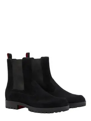 CHRISTIAN LOUBOUTIN Cavernos Suede Chelsea Boots