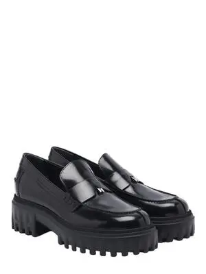 Hogan H700 Leather Loafers - Black