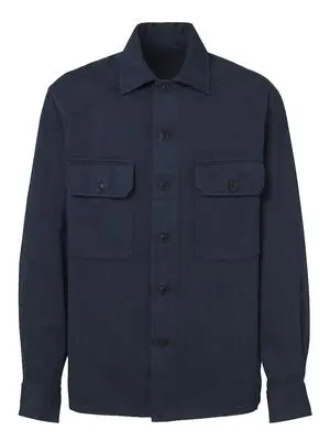 Ralph Lauren Purple Label Cotton And Linen Shirt - Blue