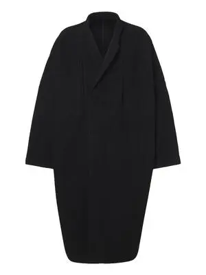 Rick Owens Poiret Virgin Wool Coat - Black
