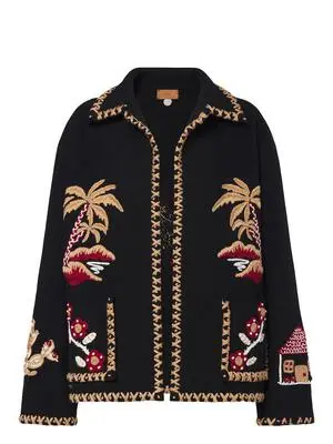 Alanui Remember Me Embroidered Virgin Wool Jacket Multicoloured