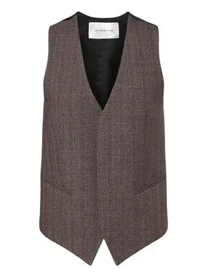 Victoria Beckham Pinstripe Vest - Brown