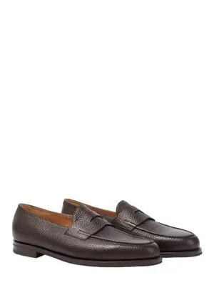 John Lobb Lopez Leather Penny Loafers - Brown