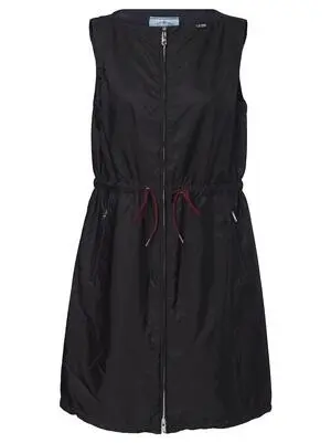 Prada Re-nylon Zip-up Minidress - Black