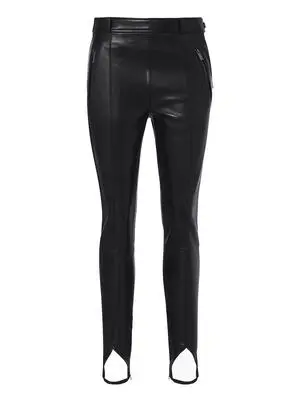 Balmain Leather Stirrup Leggings - Black