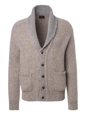 Brioni Cashmere And Silk Cardigan - Beige