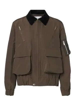 Sacai Cotton-blend Blouson Jacket - Brown