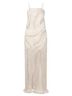 XU ZHI Embellished Fringed Minidress - White