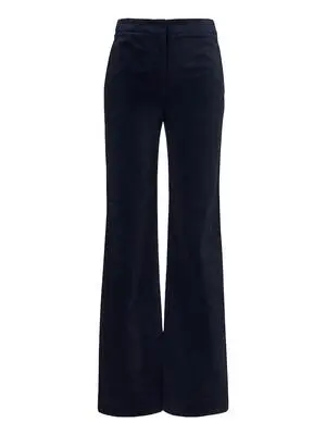 Veronica Beard Cotton Corduroy Wide-leg Pants - Blue