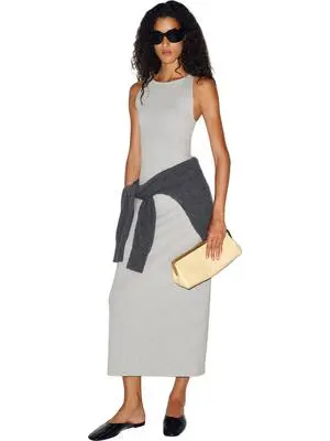 REFORMATION Teddi Knit Dress Heather - Grey