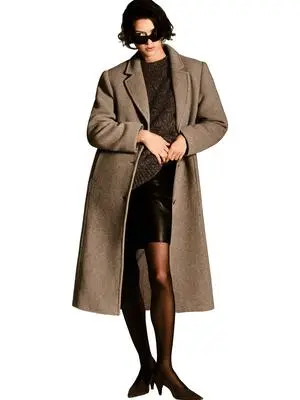 REFORMATION Alisa Coat Grey