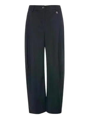 FRACOMINA Pinstripe Balloon-leg Trousers - Blue