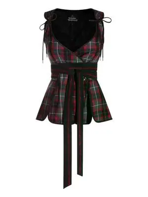 VIVIENNE WESTWOOD Roxy Tartan-print Peplum Top