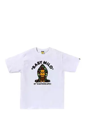 A BATHING APE Baby Milo Camo-print T-shirt - White