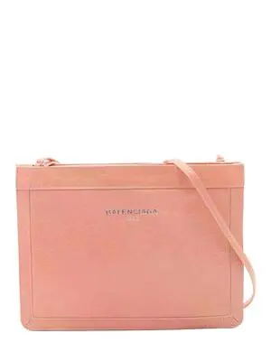 BALENCIAGA 2018-2026 Leather Navy Pochette Crossbody Bag