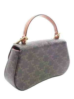 Celine 2010s Triomphe Shoulder Bag - Brown