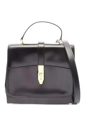Celine 2010s Turn-lock Satchel Bag Black