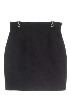 Dior 2010s Wool Midi Skirt - Black