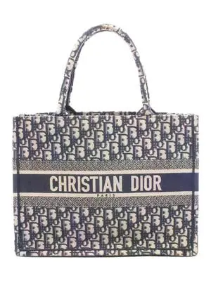 Dior 2010s Medium Book Tote Bag - Blue