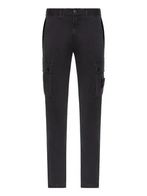 Stone Island Compass Logo Cargo Pants - Black