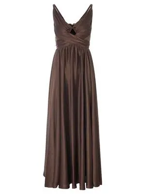 Zimmermann Long Silk Dress With Draped Bodice - Multicolor
