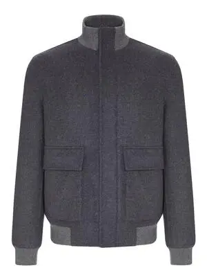 Brunello Cucinelli Wool And Cashmere Blouson - Gray