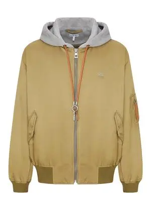 Loewe Loewe Men Technical Fabric Bomber Jacket Yellow