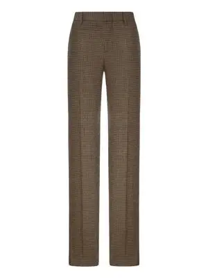 ETRO Etro Women Tailored Checked Trousers With Feather Detail