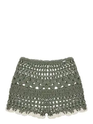 GUNES SWIM Sage Crochet Shorts - Green