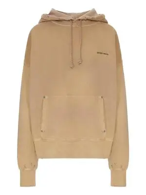 GOLDEN GOOSE Golden Goose Deluxe Brand Women Hoodie With Destroyed Trim Cream