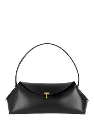 TOTEME T-lock Leather Shoulder Bag - Black