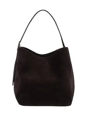 TOTEME Espresso Medium Suede Tote Bag - Brown