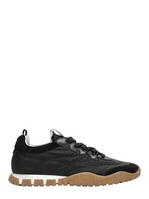 Miu Miu Tyre Sneakers In Re-nylon And Suede - Black