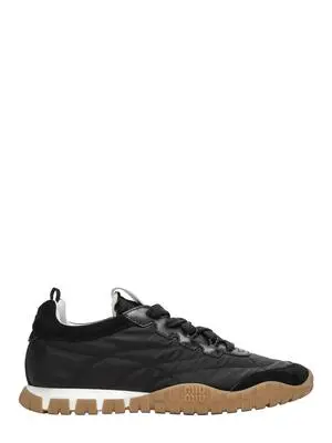 Miu Miu Miu Miu Tyre Sneakers In Re-Nylon And Suede, Black Women Black