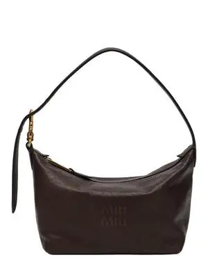 Miu Miu Spirit Pouch In Radica Nappa Leather - Brown