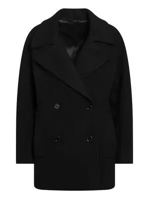 TOTEME Cocoon Fit Caban In Wool Blend - Black