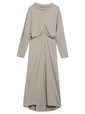 TOTEME Fawn Slouch Waist Long Dress - Brown