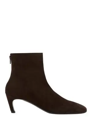 TOTEME Suede Ankle Boots - Brown