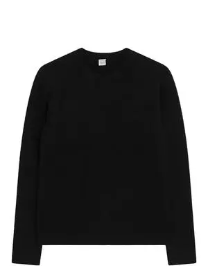TOTEME Crew-neck Sweater In Silk And Cashmere Blend - Black