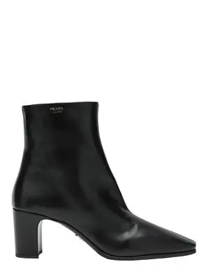 Prada Calfskin Ankle Boots - Black