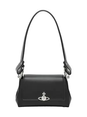 VIVIENNE WESTWOOD Hazel Small Faux Leather Shoulder Bag - Black
