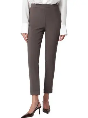Victoria Beckham Khaki Virgin Wool-blend Trousers - Gray