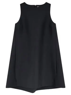 Balenciaga A-line Silk Mini Dress - Black