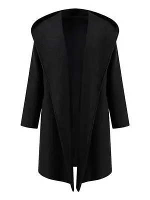 TOTEME Wool Hoodie Coat - Black
